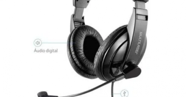 Headset C/ Microfone Flexível Giant USB Multilaser - PH245